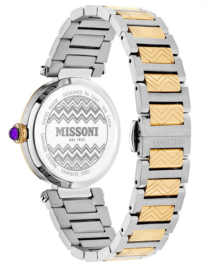 Missoni Women's Swiss Atelier Two-Tone Stainless Steel Bracelet Watch ...