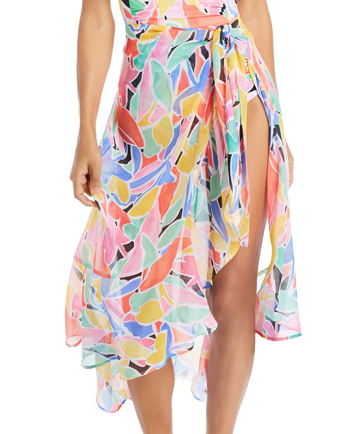 Beyond Control Women's Palm Beach Chiffon Ruffled Sarong - Macy's