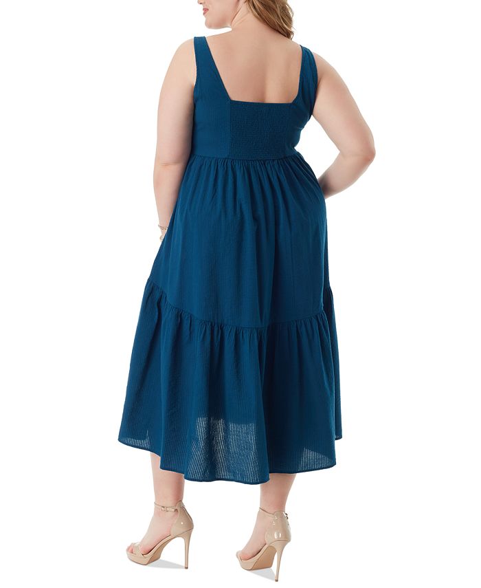 Jessica Simpson Trendy Plus Size Cheryl Cotton Tiered Dress - Macy's