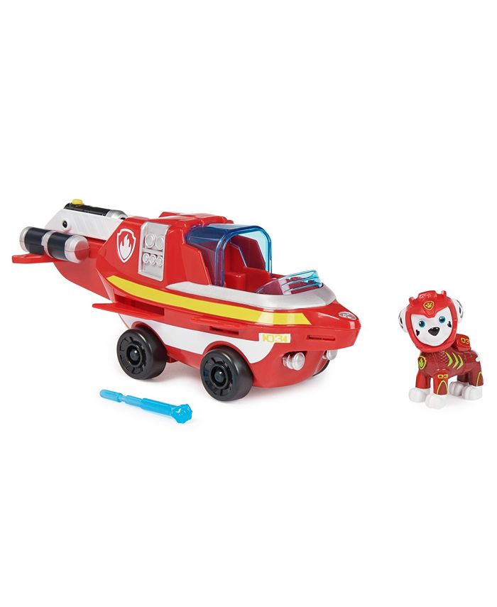 Paw Patrol Aqua Pups Marshall Dolphin Vehicle with Collectible Action ...