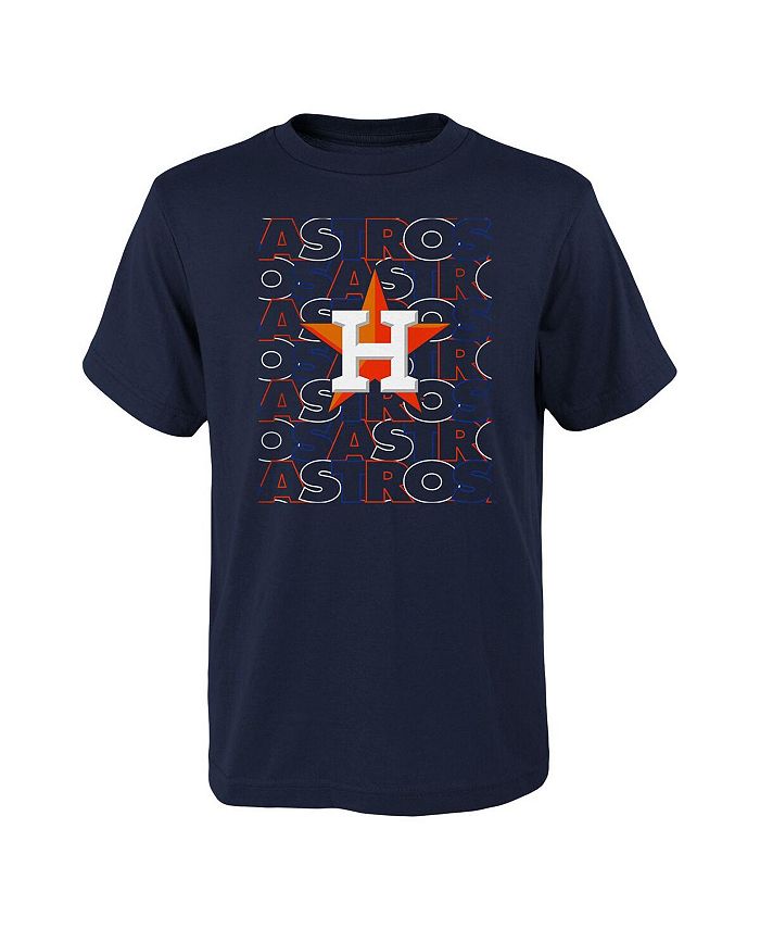 Outerstuff Big Boys and Girls Navy Houston Astros Letterman T-shirt ...