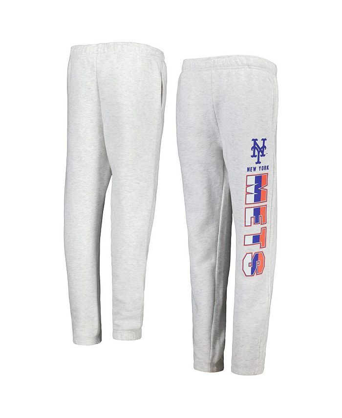 Outerstuff Big Boys and Girls Ash New York Mets Game Time Fleece Pants ...