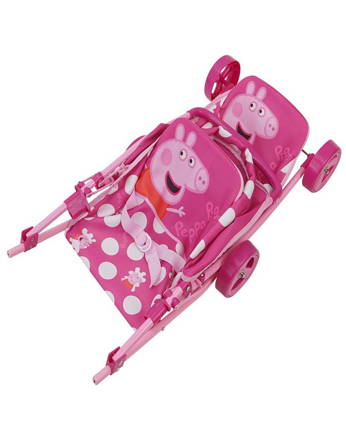 Peppa Pig Pink And White Dots Doll Twin Stroller - Macy's