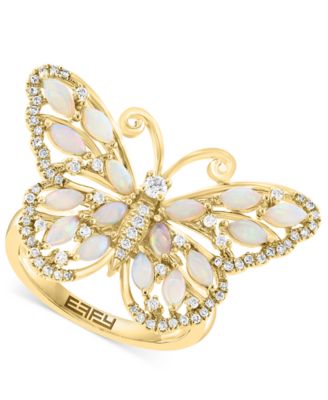 EFFY Collection EFFY® Opal (3/4 ct. t.w.) & Diamond (1/4 ct. t.w ...
