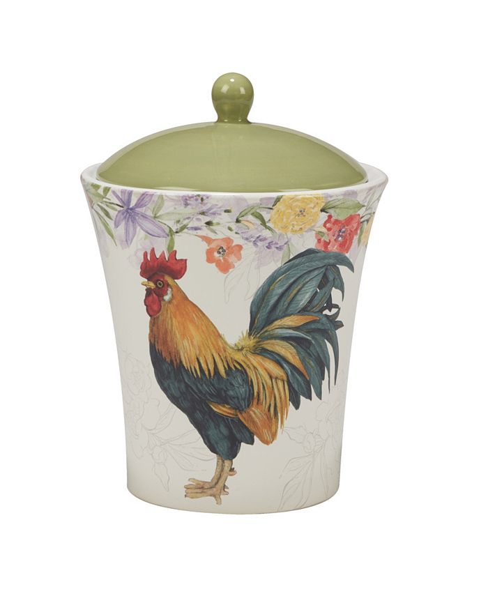 Certified International Floral Rooster Canister Set 3-Pc. - Macy's