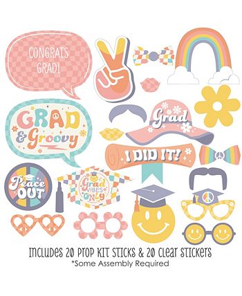 Big Dot of Happiness Groovy Grad Hippie Graduation Party Photo Booth ...