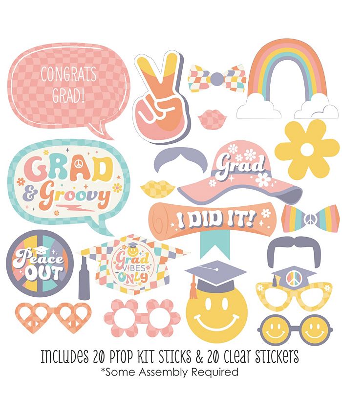 Big Dot of Happiness Groovy Grad Hippie Graduation Party Photo Booth ...