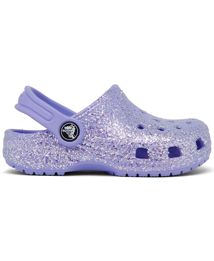 Crocs Toddler Girls Classic Glitter Clogs from Finish Line - Macy's