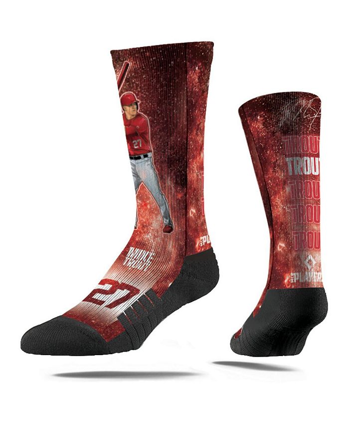 Strideline Men's Mike Trout Los Angeles Angels Galaxy Crew Socks - Macy's