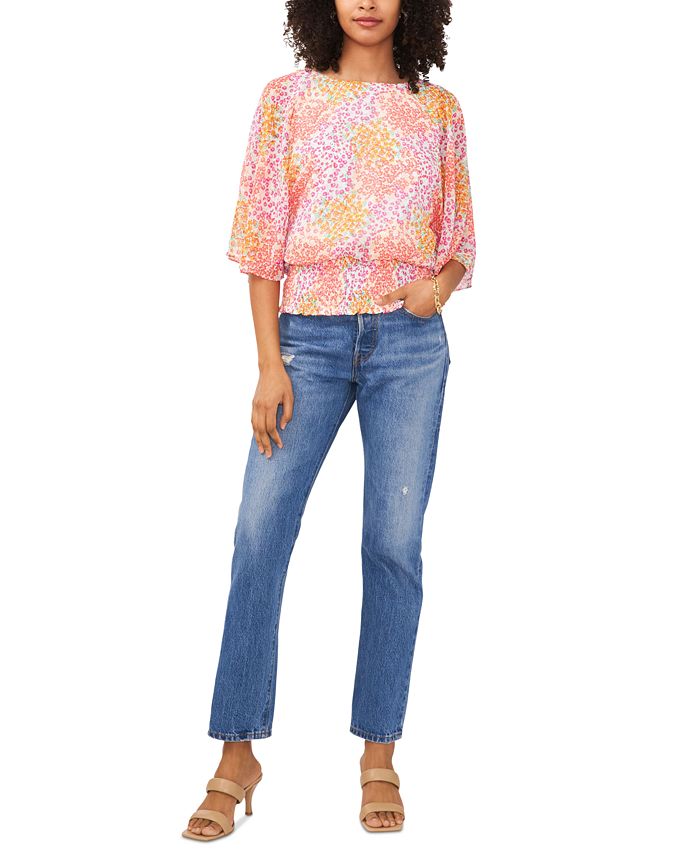 Sam & Jess Women's Smocked-Waist Top - Macy's