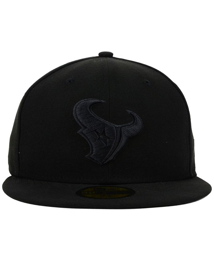 New Era Houston Texans NFL Black on Black 59FIFTY Fitted Cap - Macy's