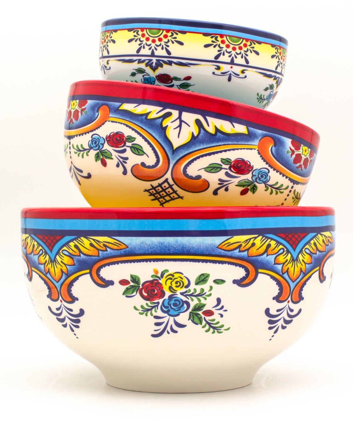 Click here for Euro Ceramica Zanzibar Nesting Bowls  Set of 3 - M... prices