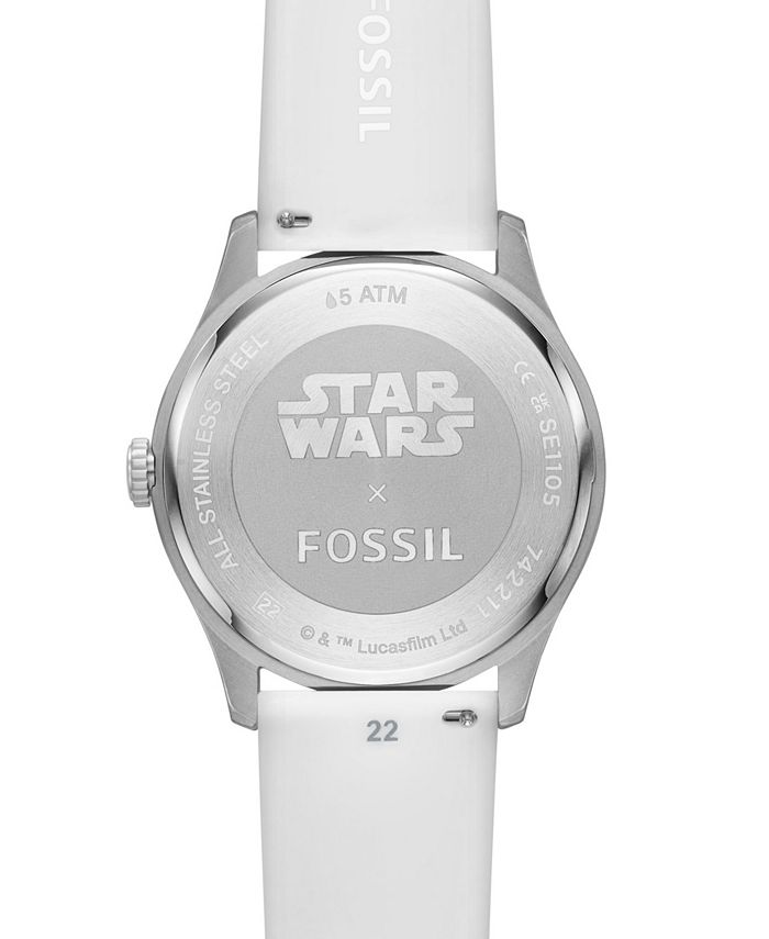 Fossil Unisex Special Edition Star Wars R2-D2 Three-Hand White Silicone ...