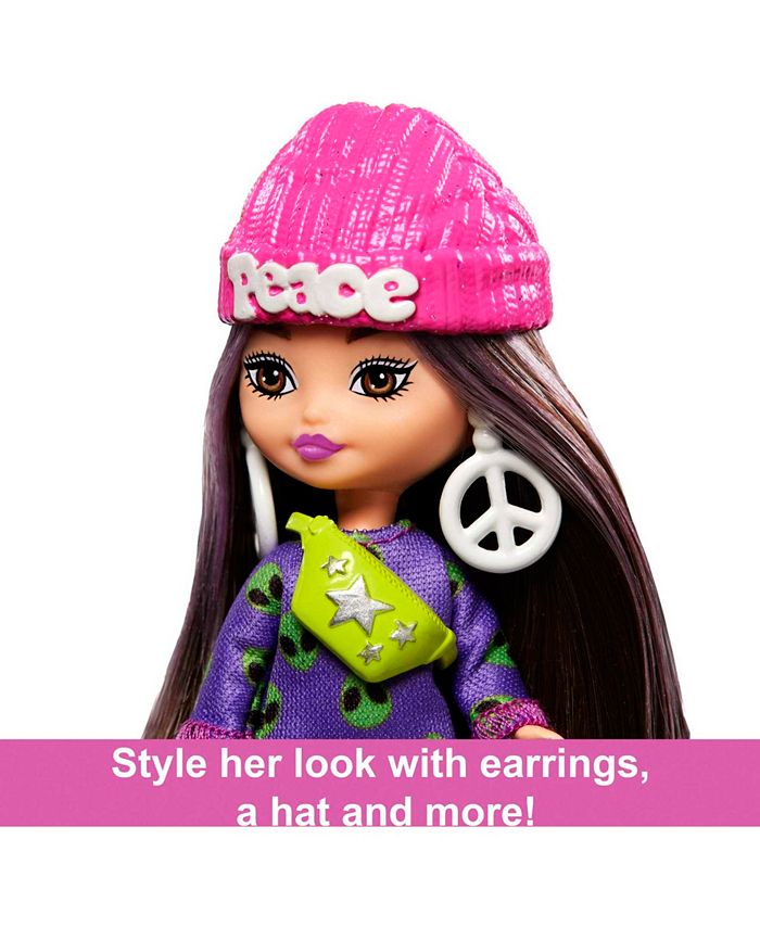 Barbie Extra Mini Minis Doll with Brunette Hair - Macy's