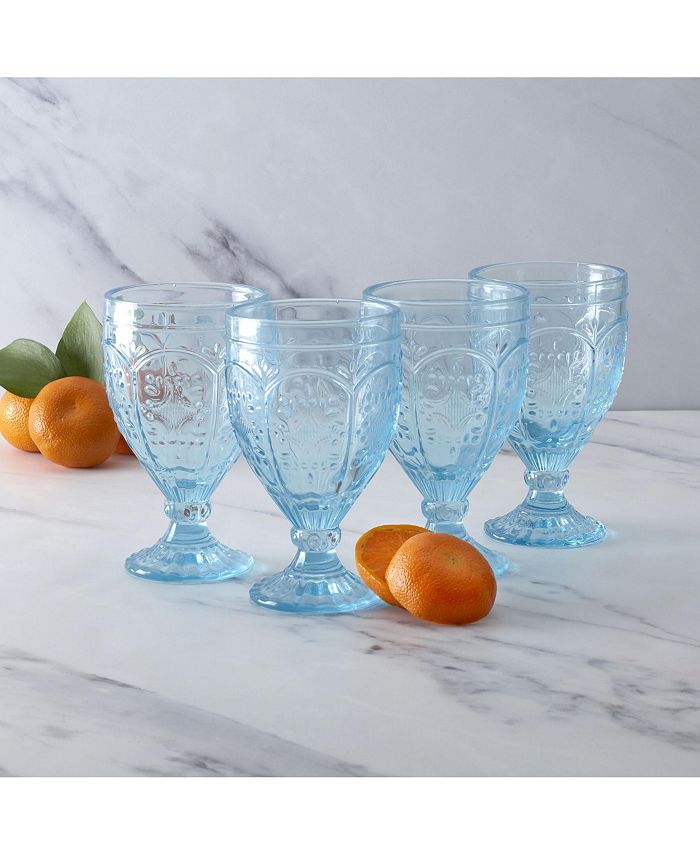 Fitz and Floyd Trestle 12-oz Goblet Glasses 4-Piece Set - Macy's