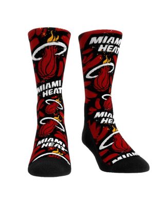 Men's and Women's Rock 'Em Socks Miami Heat Allover Logo and Paint Crew ...