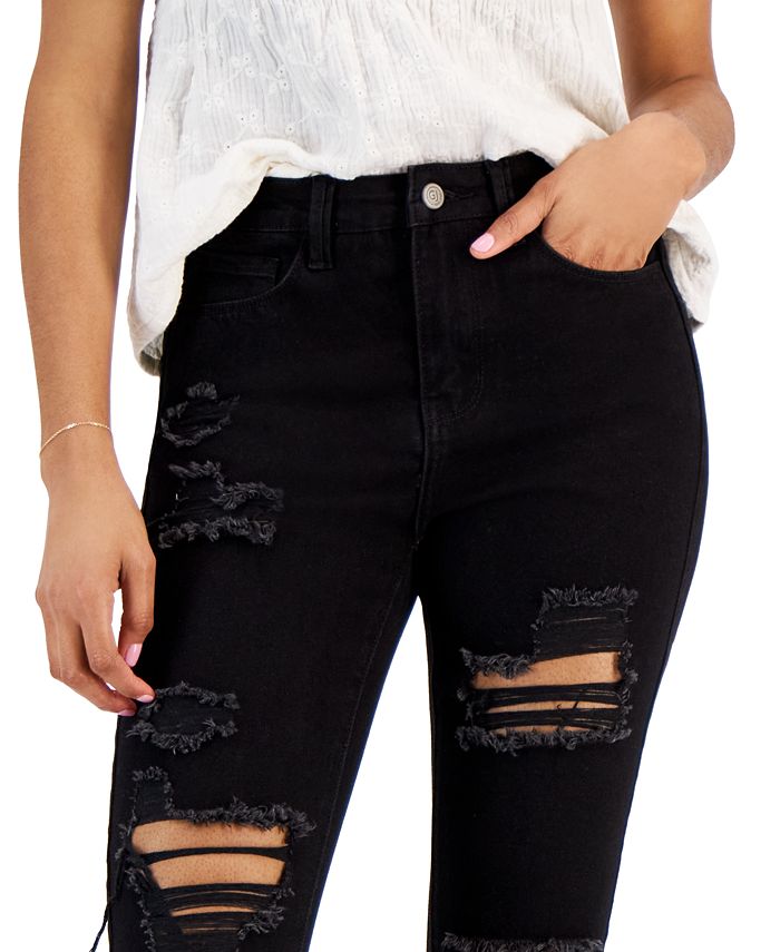 Gogo Jeans Juniors' High Rise Destructed Skinny Dream Jeans - Macy's