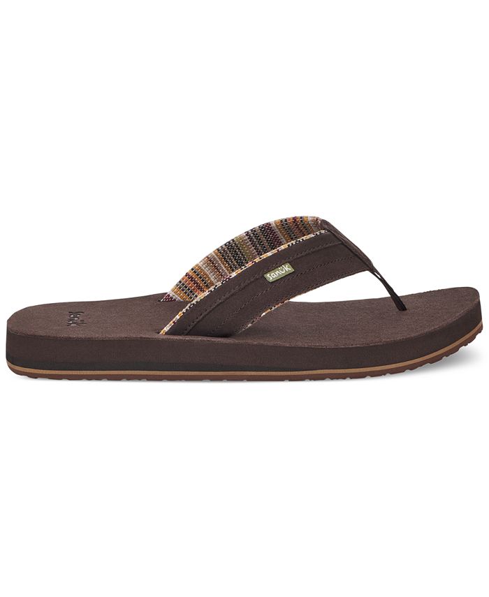 Sanuk Men's Ziggy Suede Flip-Flops - Macy's