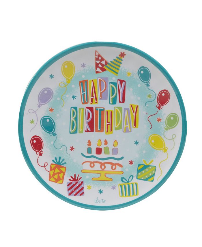 Certified International Lolita Birthday Bash Melamine Set of 4 Salad ...