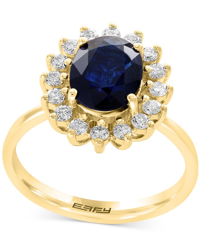 EFFY Collection EFFY® Sapphire (1-7/8 ct. t.w.) & Diamond (3/8 ct. t.w ...