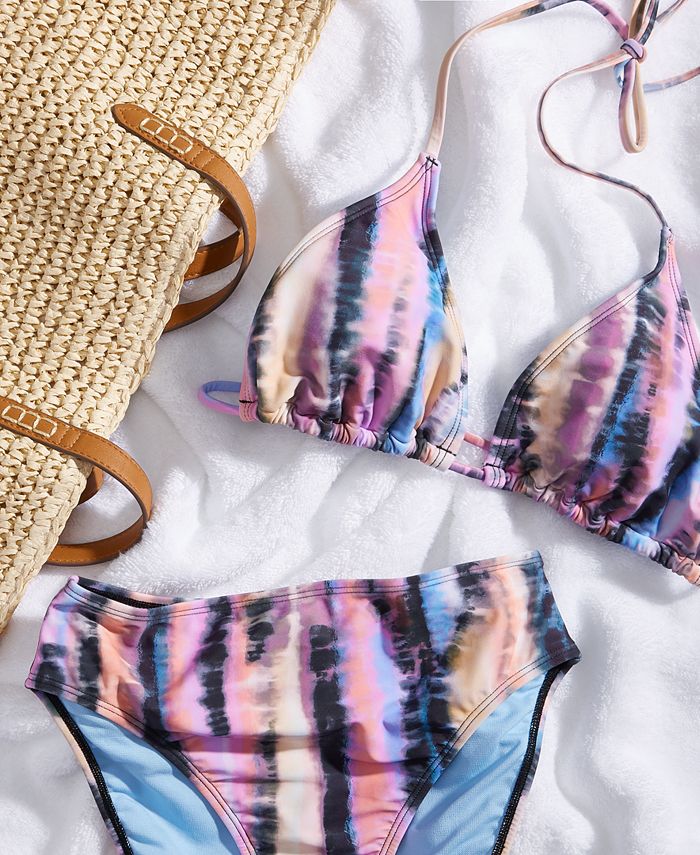 Salt + Cove Juniors' Printed 3-Way Convertible Bra Swimsuit Top ...