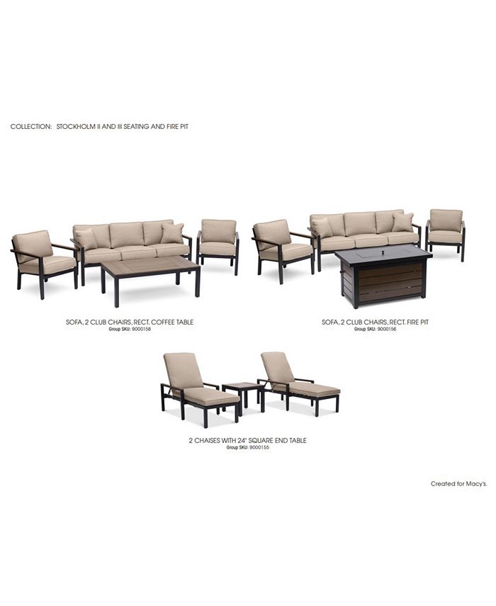 Agio CLOSEOUT! Stockholm Outdoor End Table, Created for Macy's - Macy's