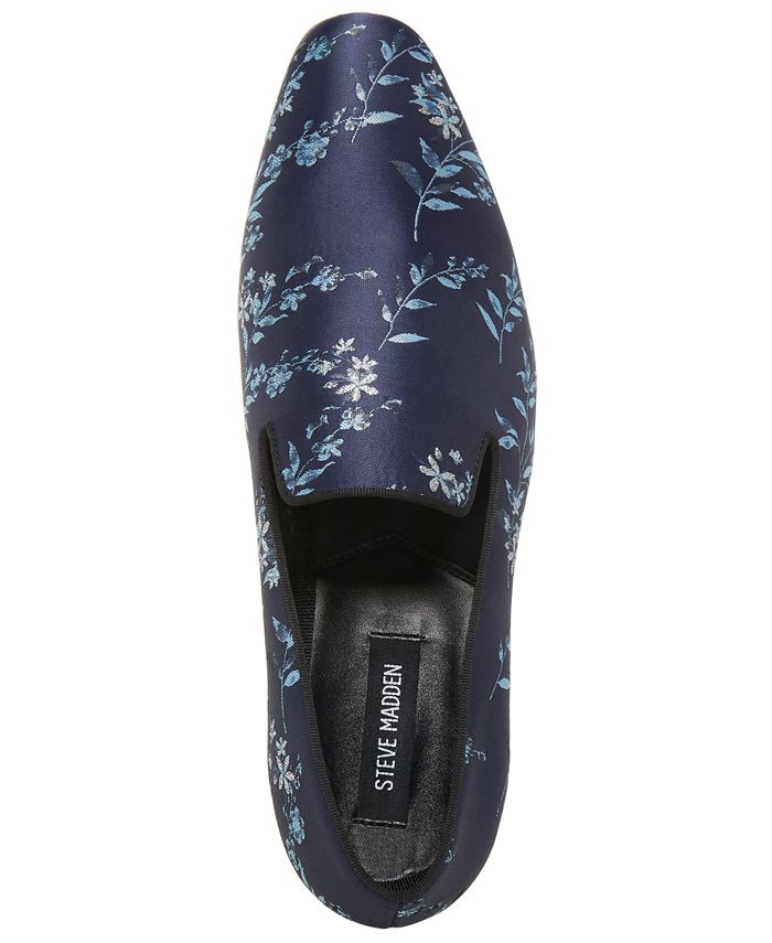 Steve Madden Men's Braxtin Floral Embroidered Smoking Slipper - Macy's