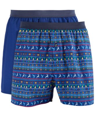 Club Room Men's 2-pk. Patterned & Solid Boxer Shorts, Created for Macy ...