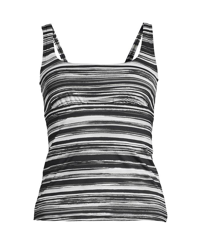 Lands' End Women's Square Neck Underwire Tankini Swimsuit Top ...