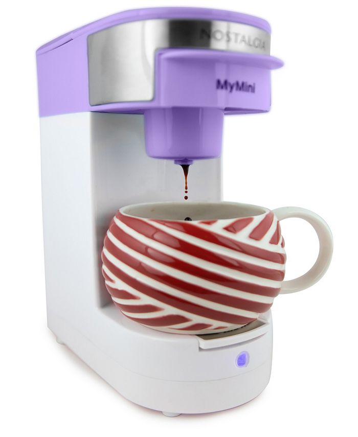 Nostalgia 14 ounces Single Serve Coffee Maker, Brews K-Cup Other Pods ...