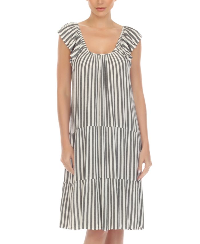 Raviya Women's Striped Dress Swim Cover-Up - Macy's