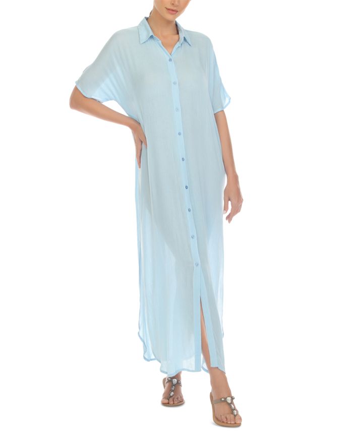 Raviya Women's Button-Down Maxi Dress Cover-Up & Reviews - Swimsuits ...