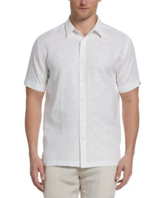 Cubavera Men's Stretch Tonal Embroidered Panel Button-Down Shirt - Macy's