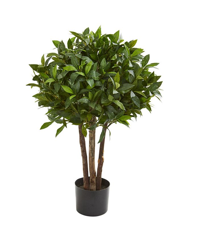 Nearly Natural 37” Bay Leaf Topiary Artificial Tree - Macy's