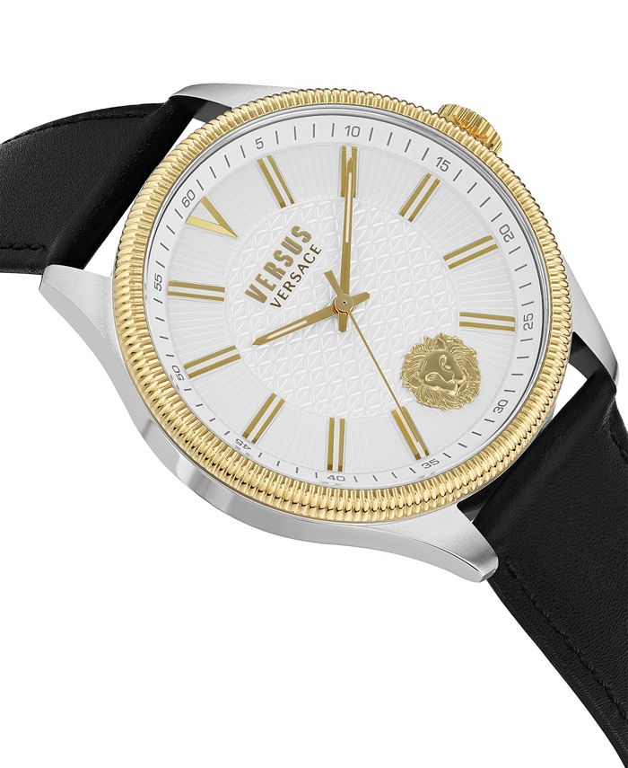 Versus Versace Colonne Men's 3 Hand Quartz Movement and Two-Tone Stainless Steel Bracelet and 1 ...