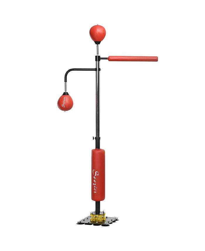 Soozier 4'7" - 6'8" Speed Bag Boxing Bag Stand with Reaction Bar ...