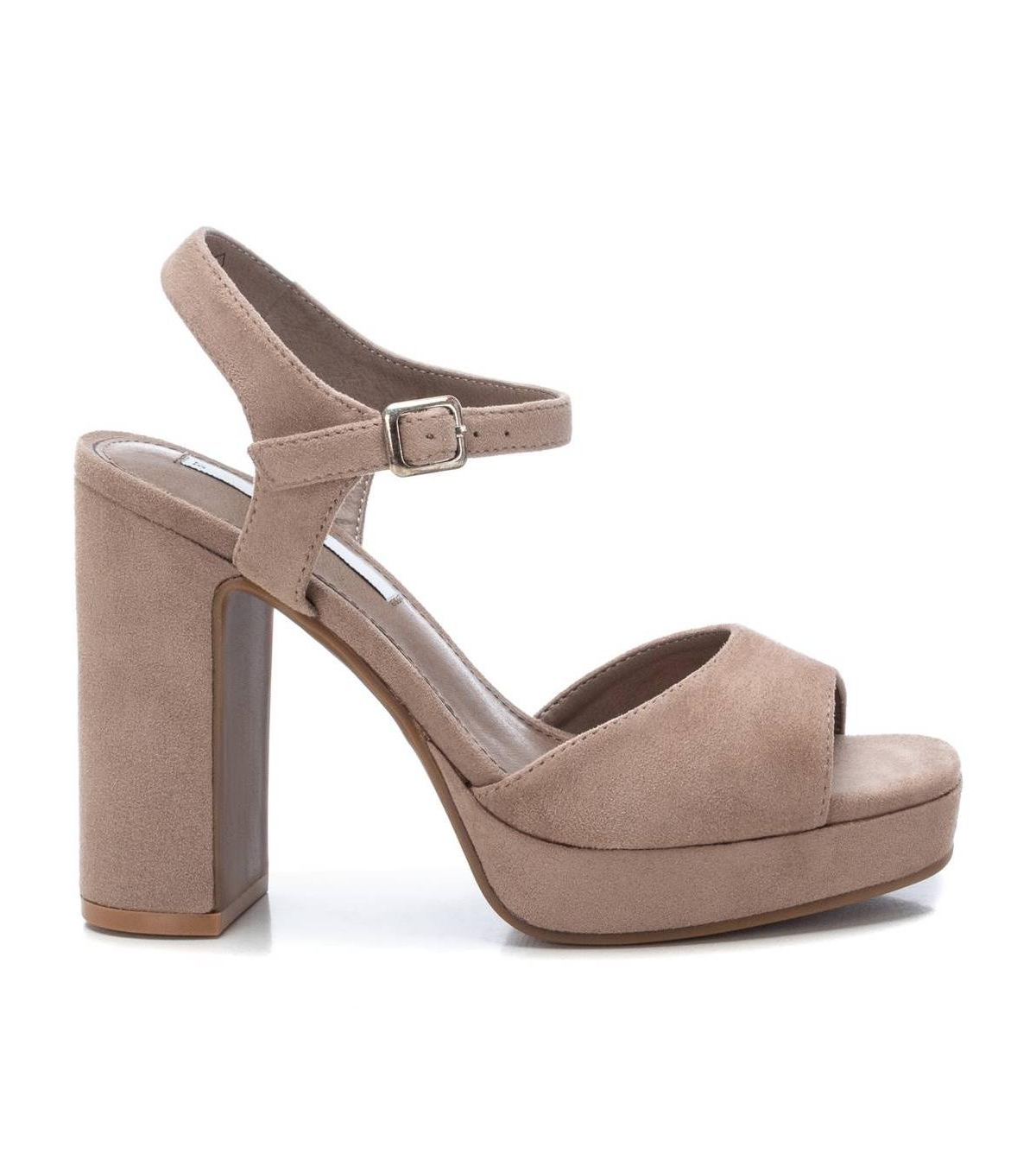 Click here for Womens Heel Suede Sandals By Xti  Beige - Beige prices