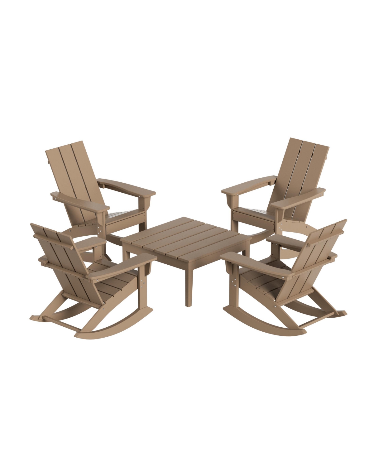 Click here for WestinTrends 5-Piece Modern Adirondack Outdoor Roc... prices