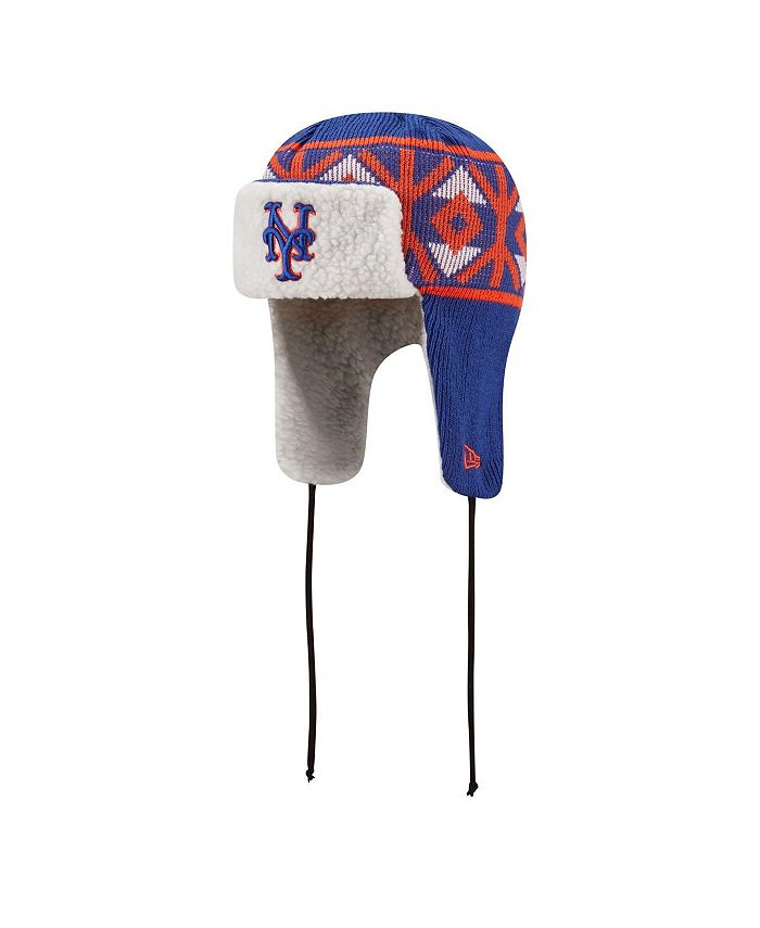 New Era Men's Royal New York Mets Knit Trapper Hat - Macy's