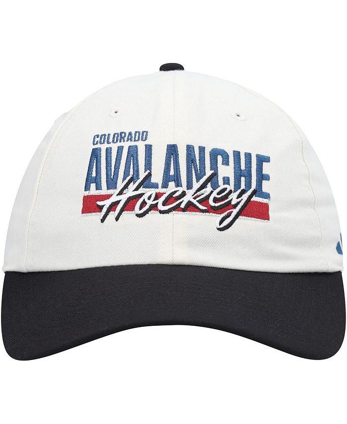 adidas Men's Cream, Black Colorado Avalanche Vault Slouch Adjustable ...