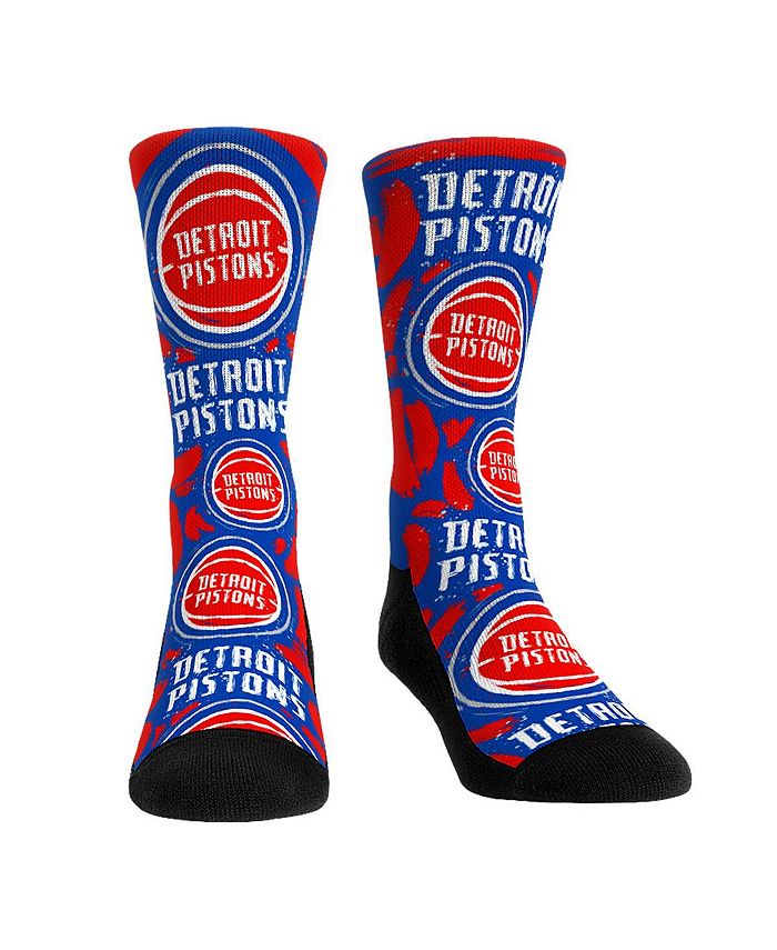 Rock 'Em Men's and Women's Socks Detroit Pistons Allover Logo and Paint ...