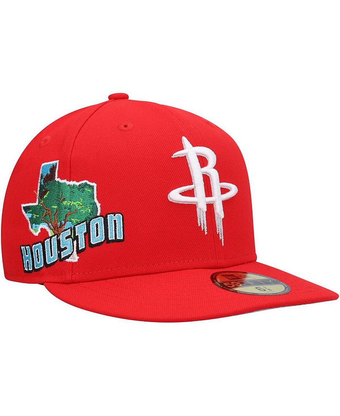 New Era Men's Red Houston Rockets Stateview 59FIFTY Fitted Hat - Macy's