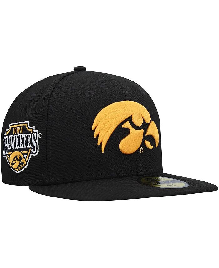 New Era Men's Black Iowa Hawkeyes Patch 59FIFTY Fitted Hat - Macy's