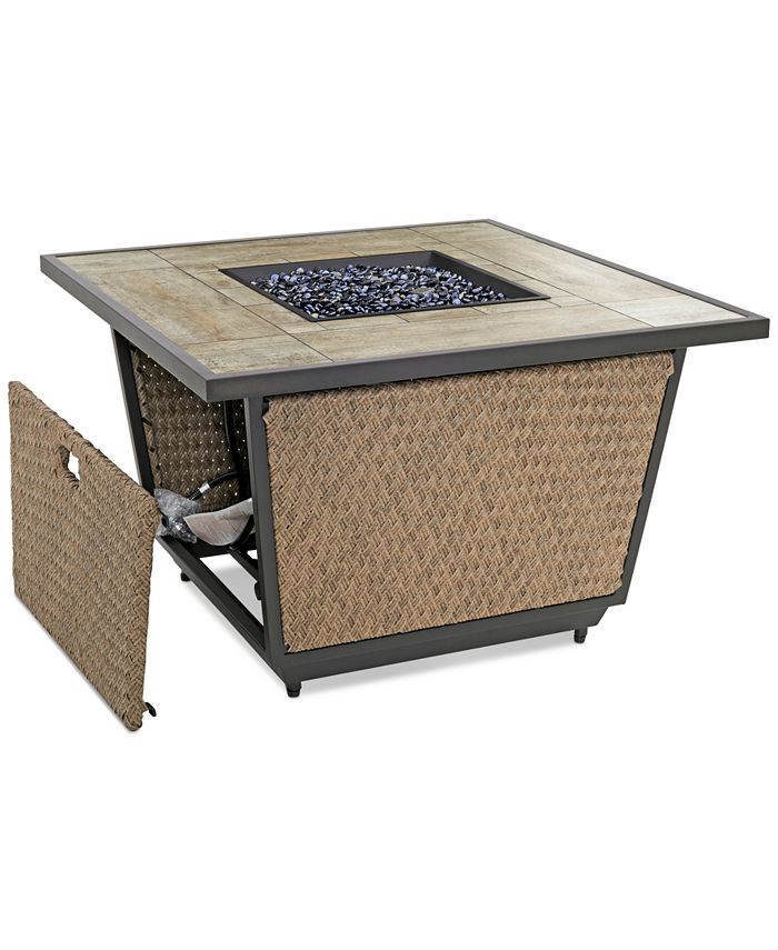 Agio Astaire Outdoor 5-Pc. Chat Set (1 Fire Pit & 4 Rocker Chairs ...