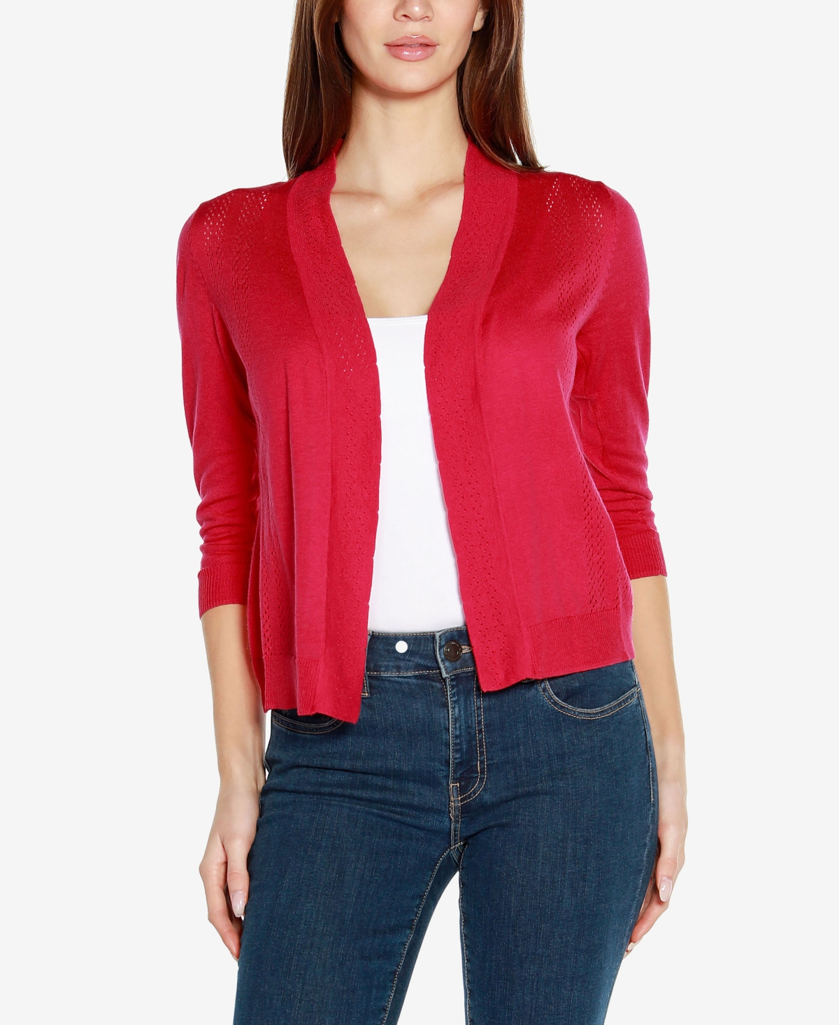 Click here for Belldini Womens 3/4 Sleeve Open Front Cardigan Swe... prices