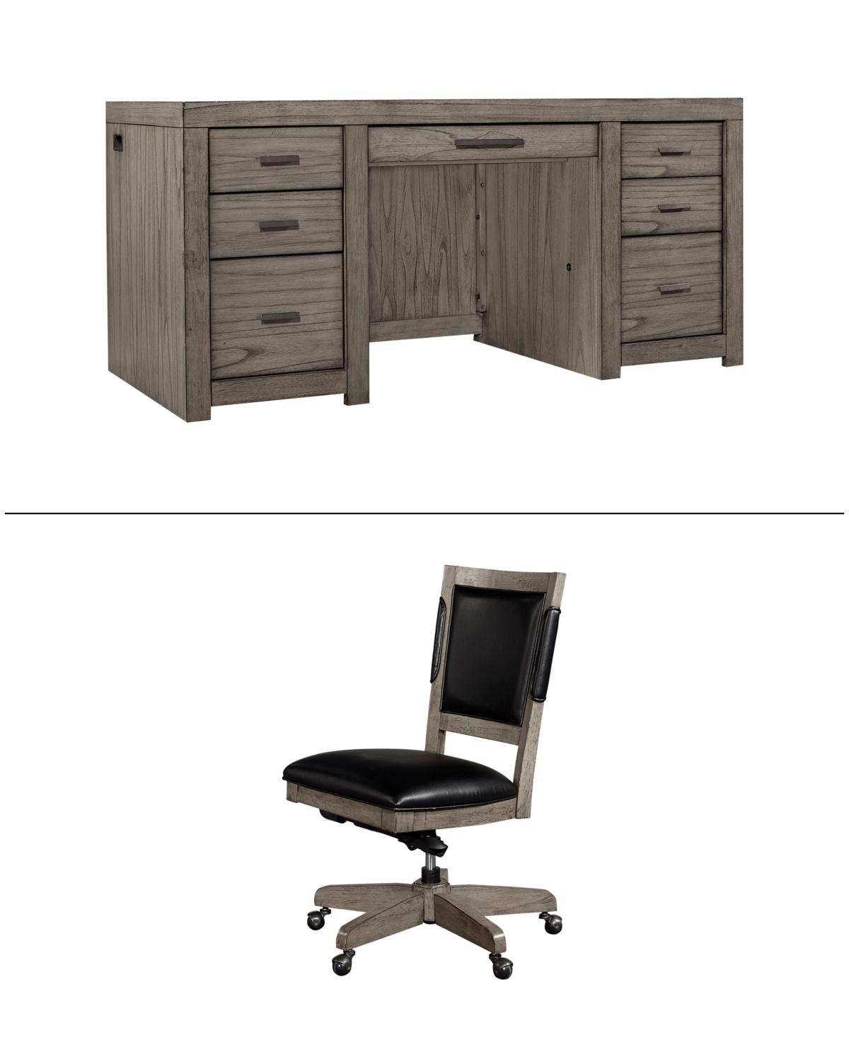 Furniture Modern Loft 2pc Executive Set (executive Desk And Office ...