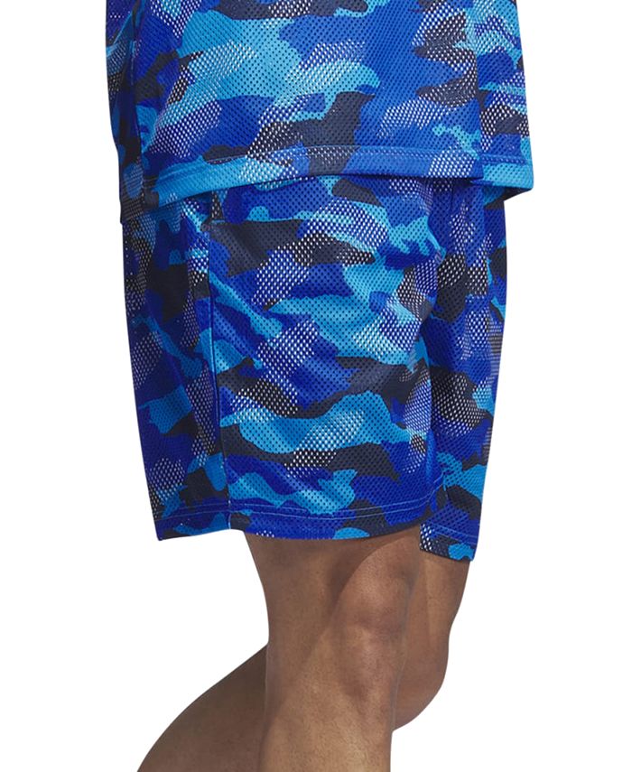 adidas Men's Legends Loose-Fit Camouflage 9" Mesh Basketball Shorts ...