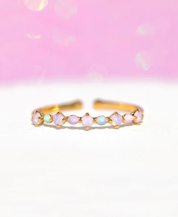 Girls Crew Enamel and Crystal Pastel Hues Ring - Macy's