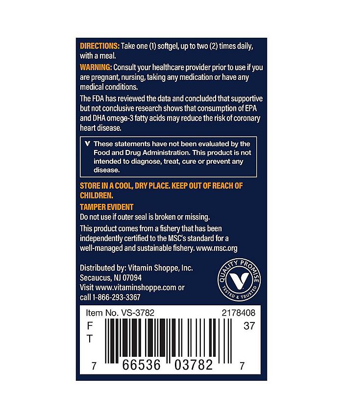 Vthrive Premium Wild Alaskan Fish Oil with Vitamin D3 - 1,100 MG EPA ...