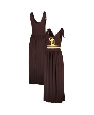 Women's G-III 4Her by Carl Banks Brown San Diego Padres Game Over Maxi ...